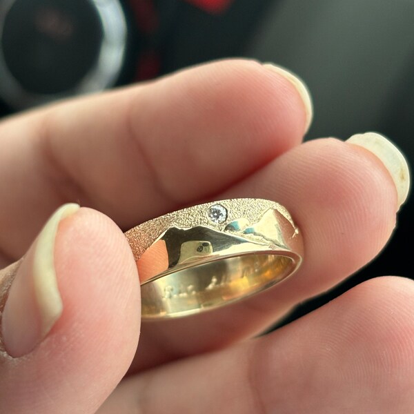 Gold Nautical Wedding Ring / Anchor Ring / Unique Mens Ring / Sailor ...