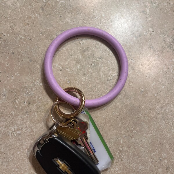 Matte Chain Link Bracelet Keychain / Colorful Key Chain Bangle - Etsy