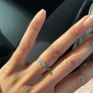 Nature Engagement Ring Iya With Garnet 14k White Yellow Rose - Etsy