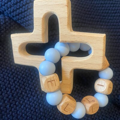 Silicone Rosary, Baby and Childs First Rosary, Baptism Gift, Sensory ...