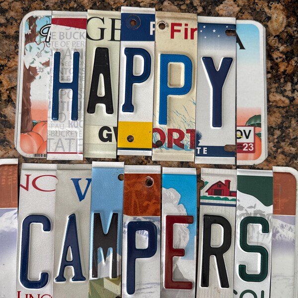 Professionally Cut License Plate LETTERS and Numbers From Real Plates ...