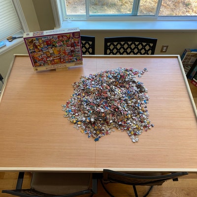 Jigsaw Puzzle Board 30 X 40 With Lazy Susan Turntable - Etsy