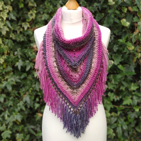 Chilly Cider Cowl PATTERN With Pictures, Step by Step, Boho, Tassels ...