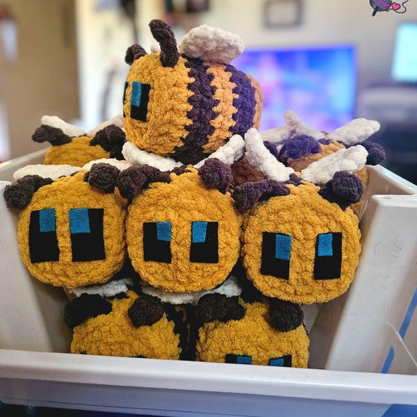 Square Bee Pal Crochet Pattern, Crochet Pattern, Crochet Bee, Square ...