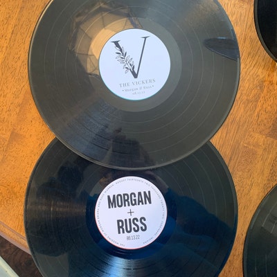 Custom Label for 12 Inch Vinyl Record, Bold Text Personalized Matte ...