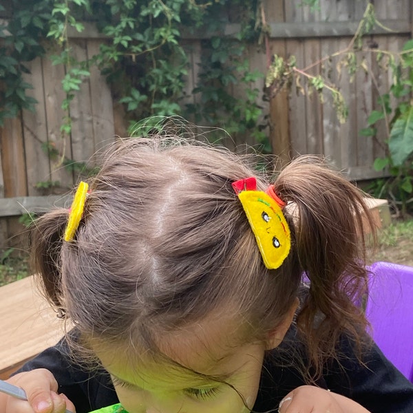 Taco Hair Clip, Taco Hair Bow, Taco Tuesday, Taco Twosday, Felt Hair ...