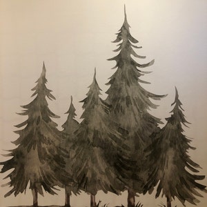 Big Tree Wall Decal, Trees Wall Stickers, Forest Wall Decal, Large ...
