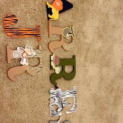 Jungle Theme Hand Painted Letters - Etsy