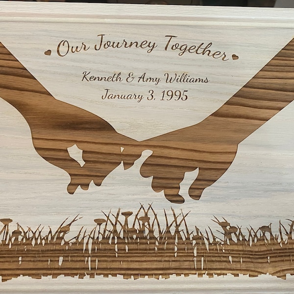 Personalized Whitewashed Oak Wood Memory Box, Extra Large Keepsake Box ...