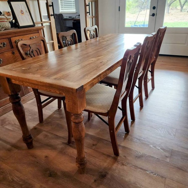 Wood Table Legs DIY, Unfinished and Turned Dining Table Legs or Desk ...