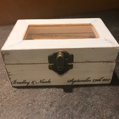 Wedding Ring Box, White Ring Box, Ring Bearer Box, Jewelry Box ...