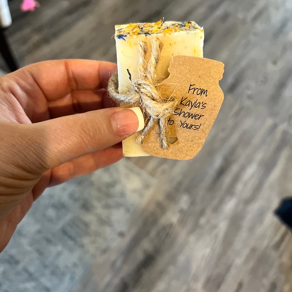 Lavender Soap Bridal Shower Favors: Rustic Twine, Personalized Tag - Etsy