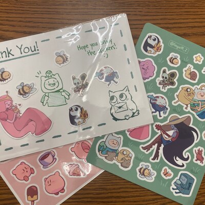 Adventure Time Sticker Sheet - Etsy