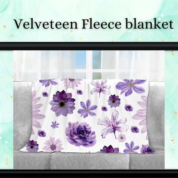 Dye Sublimation Large Plush Fleece Blanket on a Couch Mockup | Add Your ...