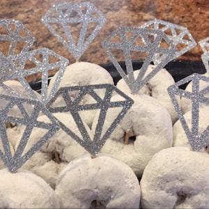 Diamond Ring Donuts / Diamond Cupcake Toppers / Diamond Donut Toppers ...