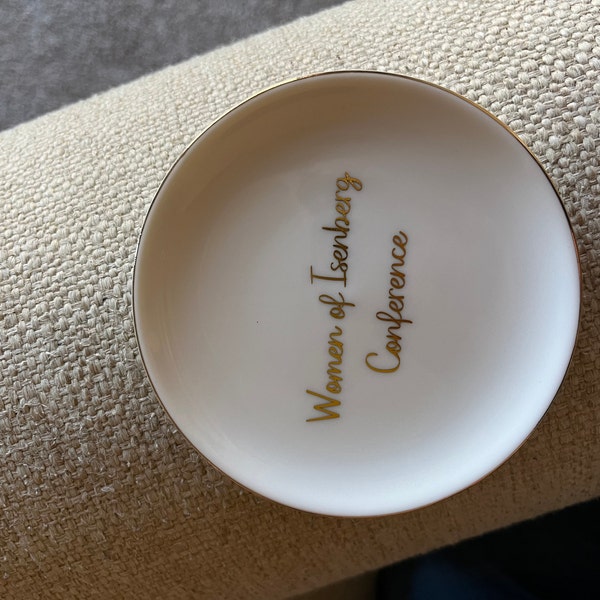 CUSTOM Text RING DISH, White Ceramic Jewelry Dish, Design Your Own Ring ...