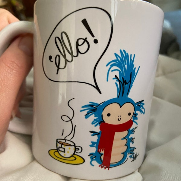 Ello Worm Mug, Labyrinth Inspired Mug, Labyrinth Worm Mug, Movie Mugs ...