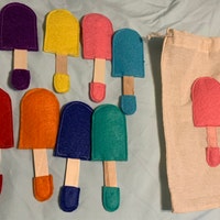 Kids Felt Popsicle Color Matching Game , Busy Bags for Toddlers ...