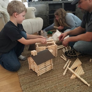 250 Piece Handmade 'lincoln Logs' Extra Large Set - Etsy