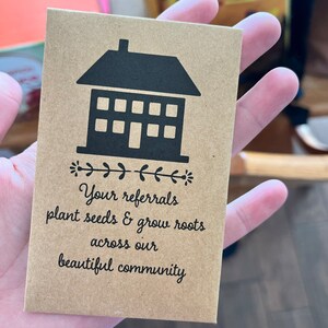 Business Referral Seed Packet Envelope, Real Estate Agent Business ...