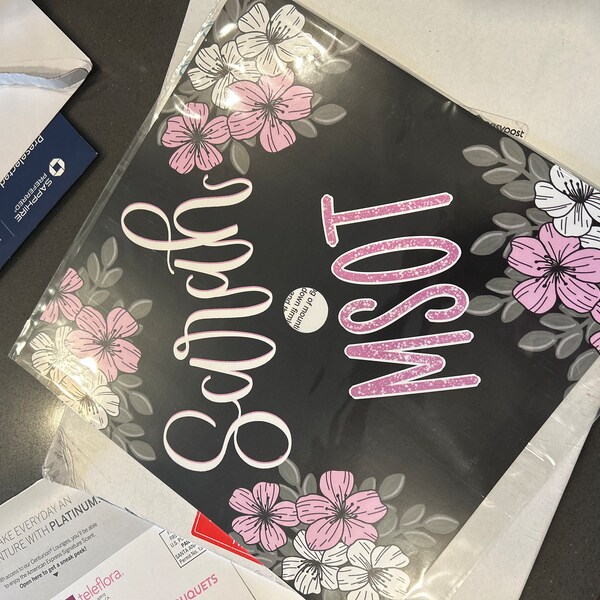 Custom "cherry Blossom Bsn" Graduation Cap Topper, Nursing Graduation ...