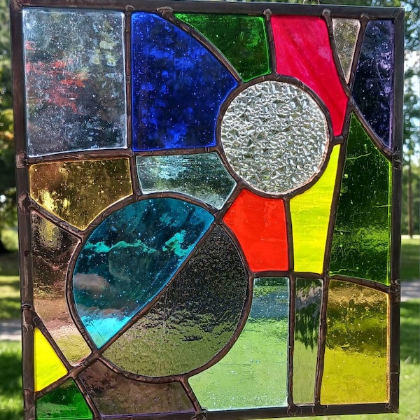 Easy Abstract Stained Glass Pattern X2 PDF - Etsy