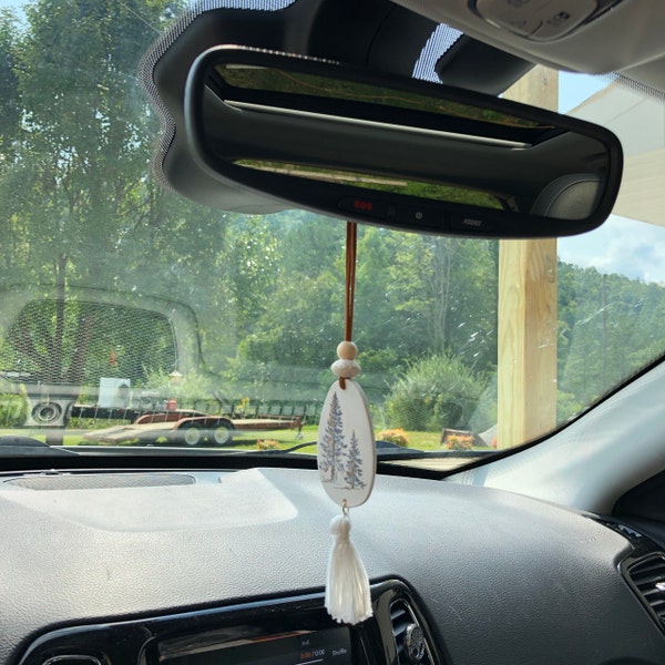 Pine Forest Oil Diffuser - Boho Car Accessory for Aromatherapy on the ...