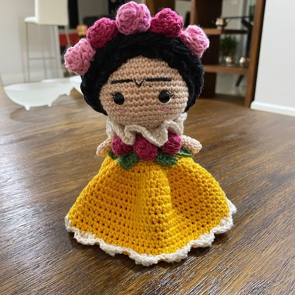 Frida Kahlo Amigurumi Doll Crochet Pattern, Frida Khalo Amigurumi ...