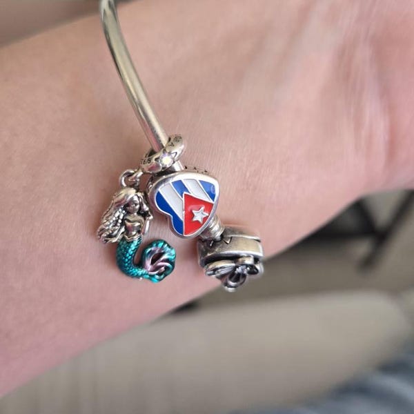 Pandora Cuba Flag Heart Bead Charm Love Cuba S925 Sterling Silver ...