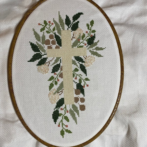 Christian Cross Embroidery Pattern, Jesus Christ Cross Stitch ...