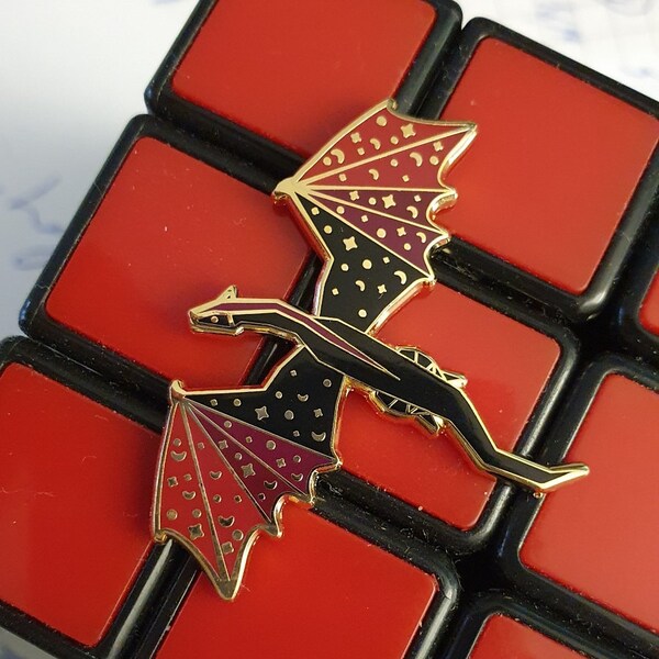 Green and Purple Dragon Enamel Pins - Etsy