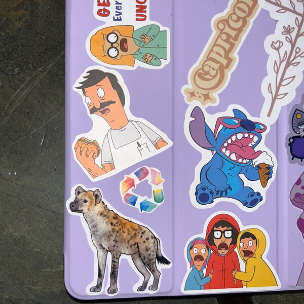 Hyena Sticker, Waterproof Sticker, Rainbow Sticker, Animal Sticker ...