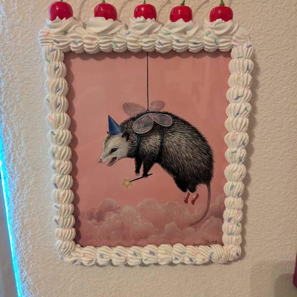 Fairy God Possum Sticker Decal - Original by Feral Felicitations - Etsy