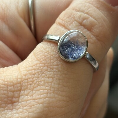 Blue Dumortierite Ring, Pink Red Dumortierite Ring, Blue Needle ...