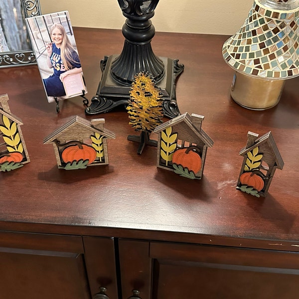 Fall Harvest Mini House Collection – Rustic Farmhouse Autumn Décor - Etsy