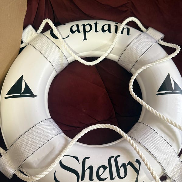Custom Life Ring - USCG Life Ring | Boat Wedding | Custom Boat Decor ...