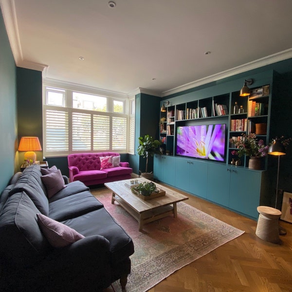 Hand-knitted,knit Wool Cream & Rose Lap Rug Throw Blanket 1'5'' X 2'7 ...