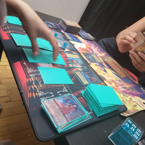 MTG Playmat 24x14 Inch the Round Table Optional Zoning TCG Play Mat ...