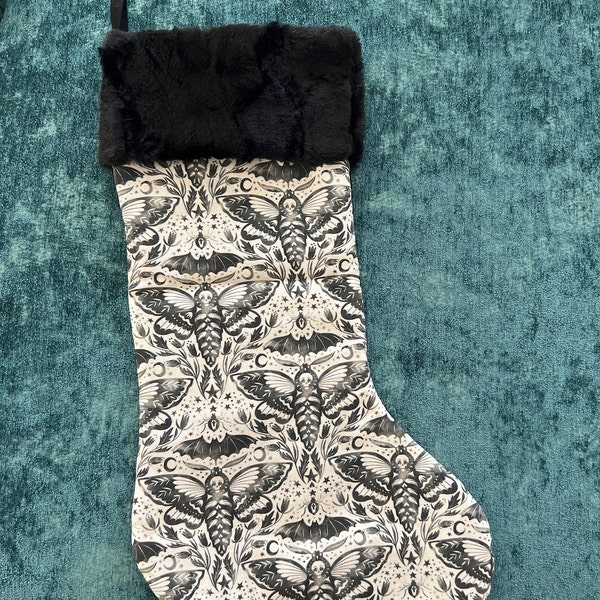 Spooky Christmas Stocking, Goth Christmas Stocking, Gothmas Stocking ...