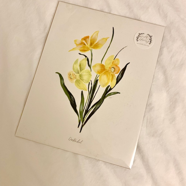 Custom Birth Flower Painting - Etsy