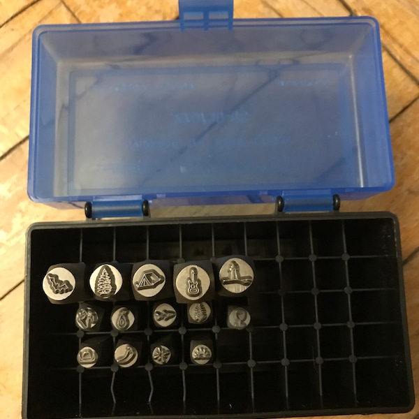 Metal Stamp Storage Case- 50 Slot- Metal Stamp Storage Case With Lid ...