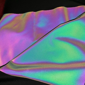 Iridescent Reflective STRETCH Fabric, Spandex, 4-way Stretch, High-vis ...