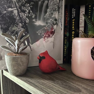 Handmade Cardinal Wood Carving Bird Figurine Cardinals Wood Cardinal ...