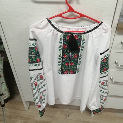 Royal Blue Embroidered Blouse Geometric Pattern Blouse Boho - Etsy