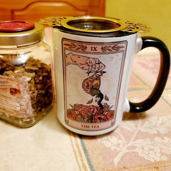 The Tea Tarot Card Mug, Spill the Tea Mug, Occult Tarot Card Tea Mug ...