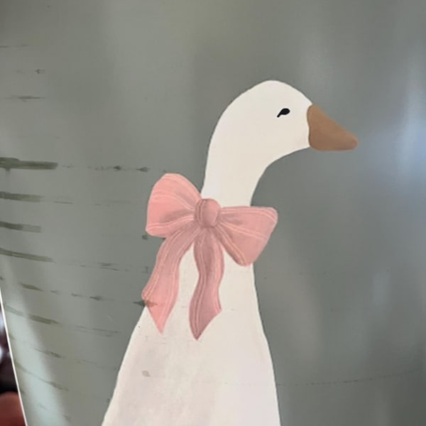 Silly Goose Wall Art Cute Goose Poster Sage Green Nursery Decor Farm ...