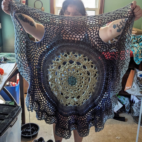 Crochet PATTERN Bundle: Lotus Duster & Lotus Vest / Bohemian Hippie ...