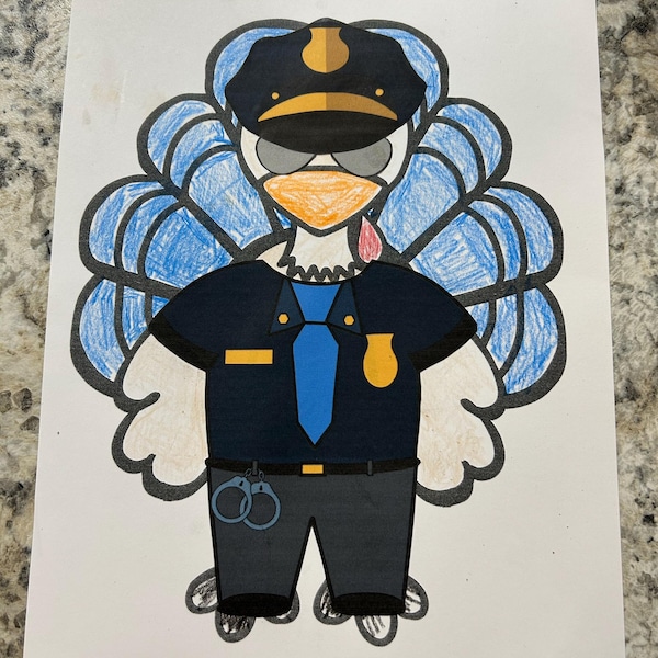 Disguise a Turkey- Police Officer Disguise-resizable! - Etsy