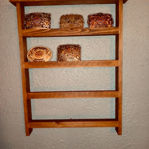 18 Vertical Belt Buckle Display Shelf/rack 33 Tall X 18.25 Wide X 2.5 ...