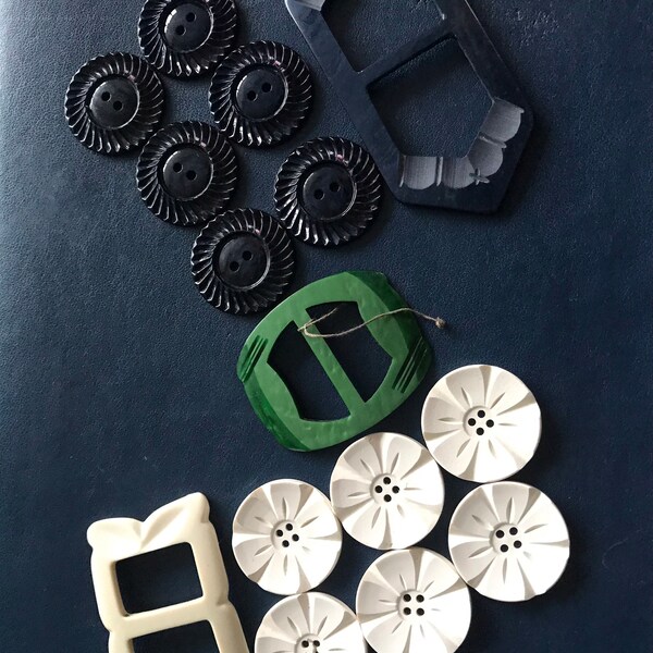 Metal Openwork Button With Celluloid Art Deco - Etsy